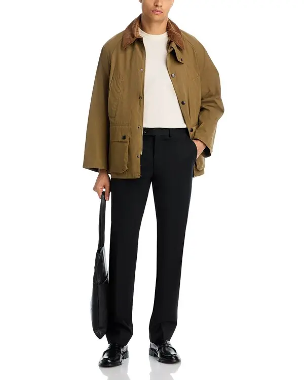 Barbour Peached Oversized Bedale Casual Jacket In Dark Sand - 65